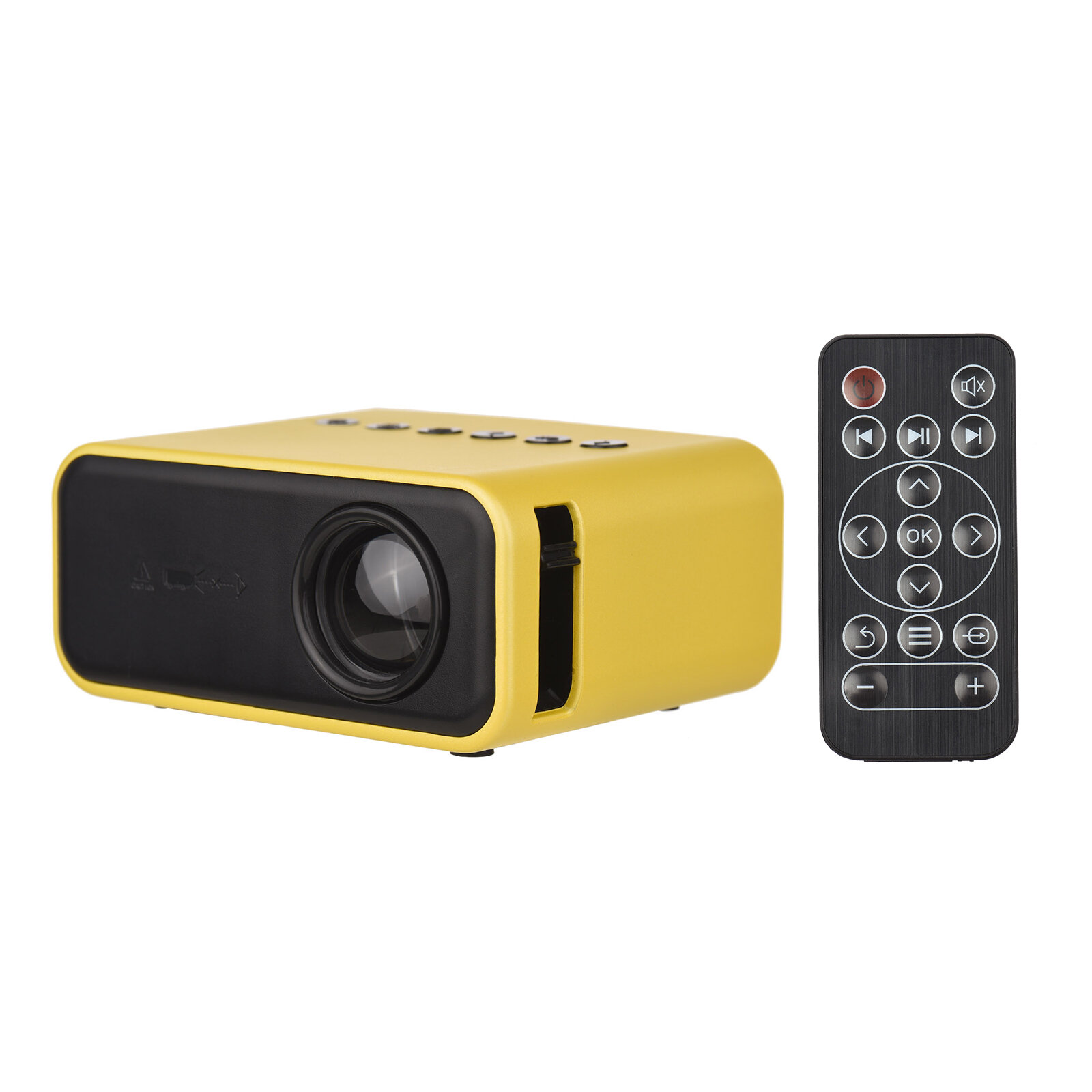 Проектор LED YZ03 Мини Портативный Желтый LCD Дисплей 800 Лм 320x240 Пикселей USB/AV/TF Для Домашнего Кино Наружных Фильмов Детских Мультиков Телефона Поддержка 720P 1080P 15-60 Дюймов 11*9*5 см 254 г