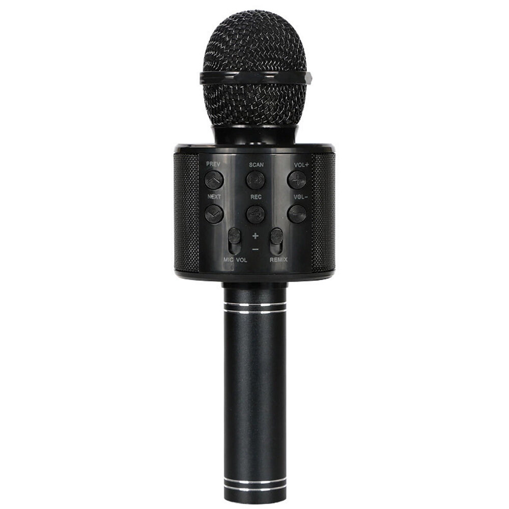 BT беспроводной микрофон для караоке, колонка, плеер KTV, рекордер, ручной микрофон, черный, ABS, алюминиевый сплав, емкость батареи 1800mAh, BT4.1, размер 23*5*5cm, вес 358г, в комплект входят микрофон, кабель для зарядки, инструкция