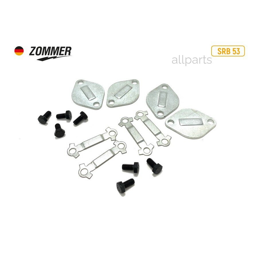 ZOMMER SRB53 Крепежный комплект крестовины ГАЗ 53,66,3307,3308, ПАЗ 3205, урал 4320 (пластины, крышки, болты) ZOMMER