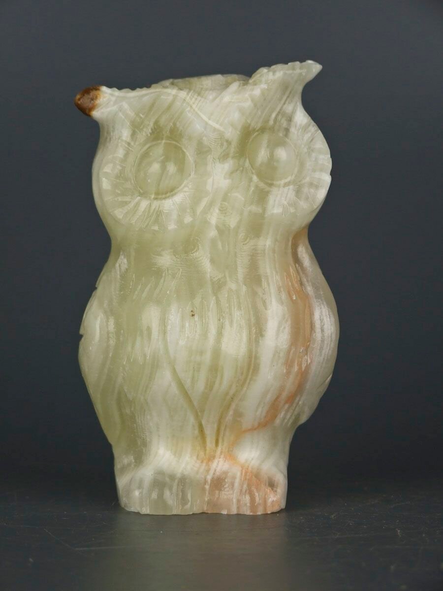 Сова фигурка из оникса высота 10 см 460 грамм / Оберег от чужого влияния