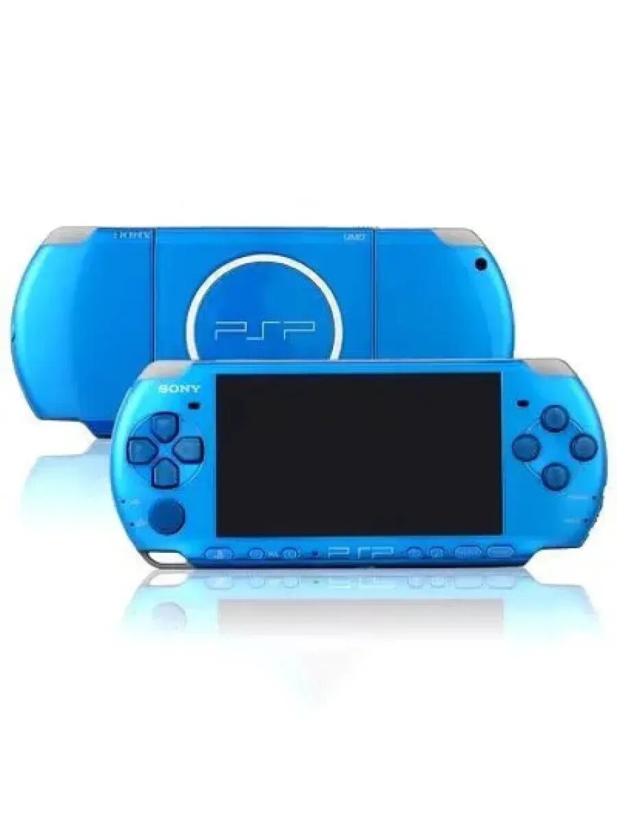 Портативная игровая консоль Sony PSP 3000, 128GB, комплект синий | 106 топовых крупных игр + 1000+ классических