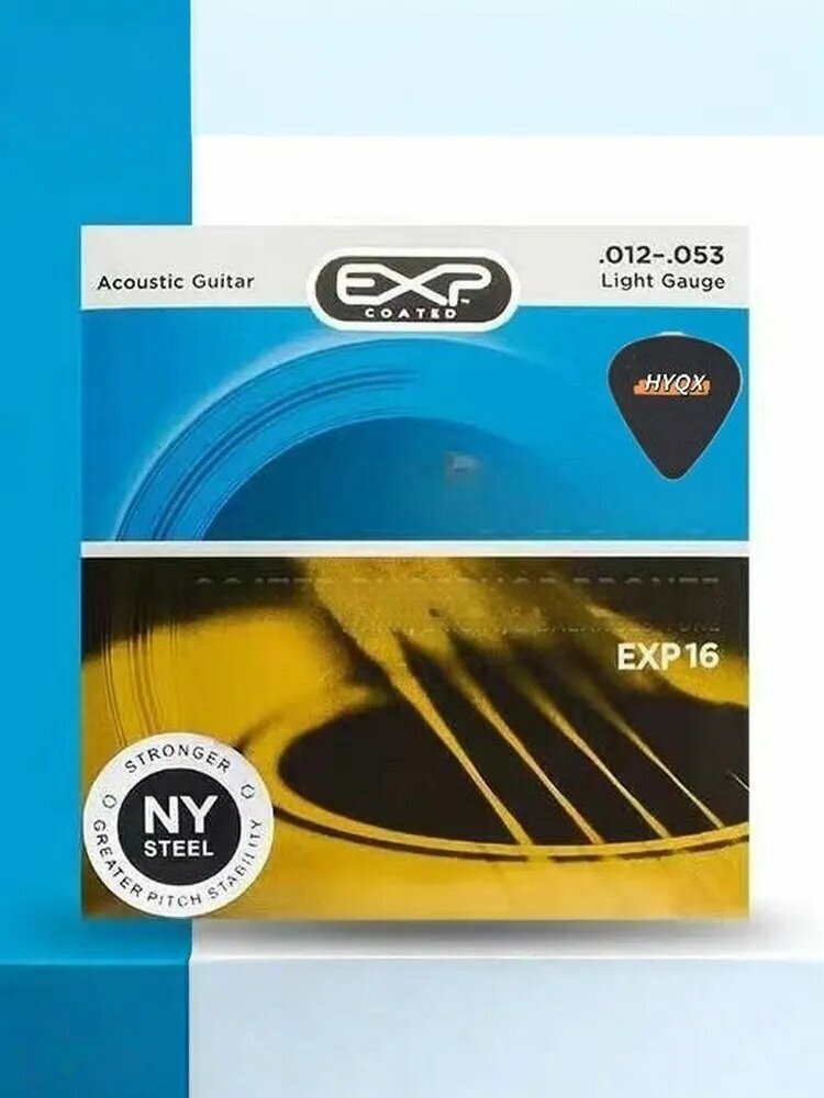 Струны для акустической гитары D'Addario EXP16 фосфорная бронза, 012-053 Дополнительный выбор