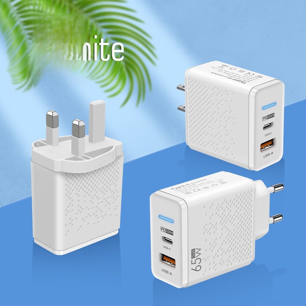 Черное зарядное устройство 48 Вт GaN USB-C PD для устройств высокой мощности быстрая и эффективная зарядка