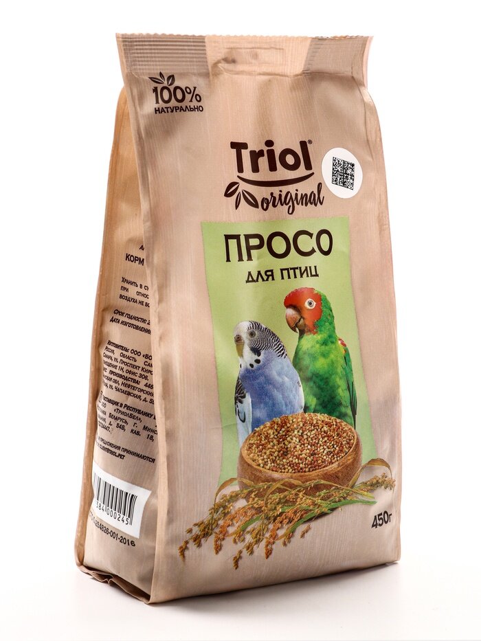 Корм Triol для птиц, просо, 450 г