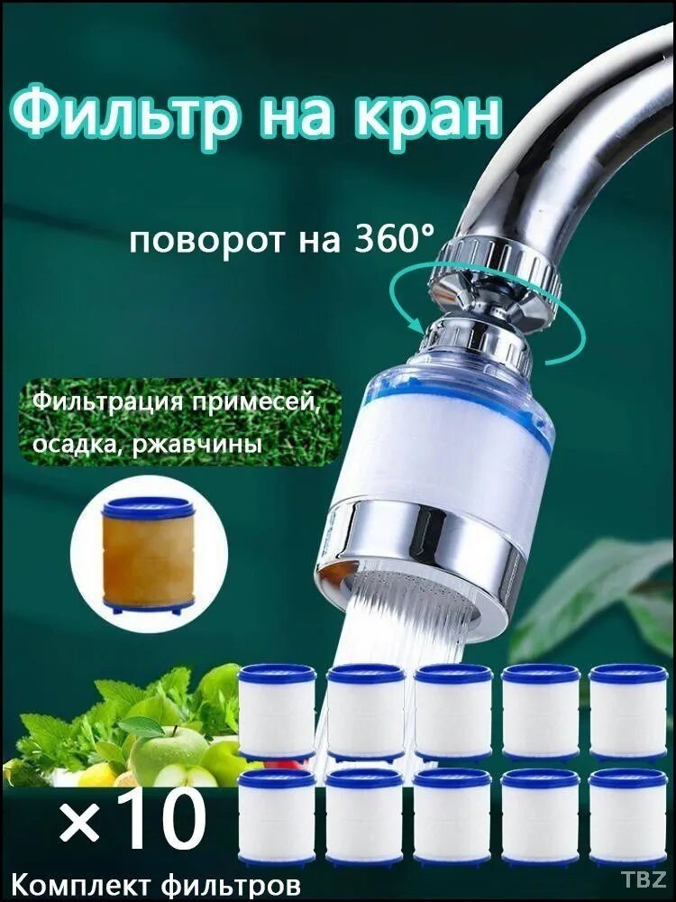 Эксклюзивная насадкафильтр с комплектом картриджей для экономии водных ресурсов