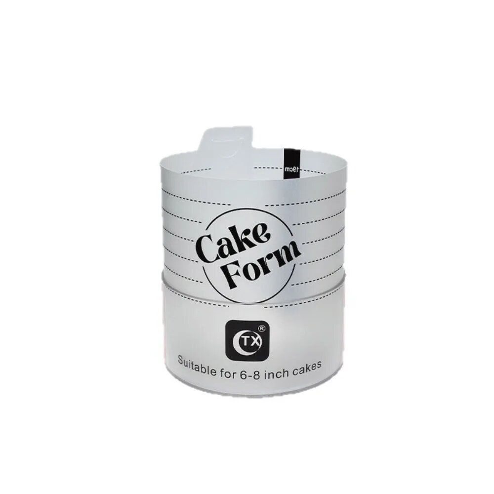 Регулируемое акриловое кольцо для торта, матово-прозрачное 6-8 IN