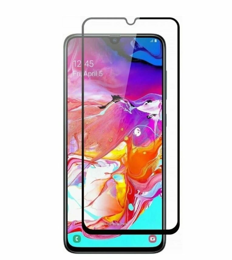 Защитное стекло Cit, для Samsung A12, черное, 3D, 9H, с рамкой