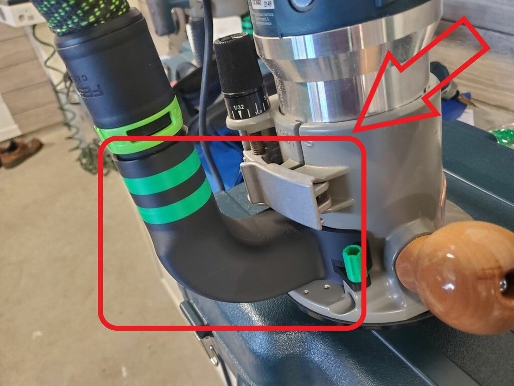 Пылеотвод фрезера Bocsh 1617 к шлангу Festool