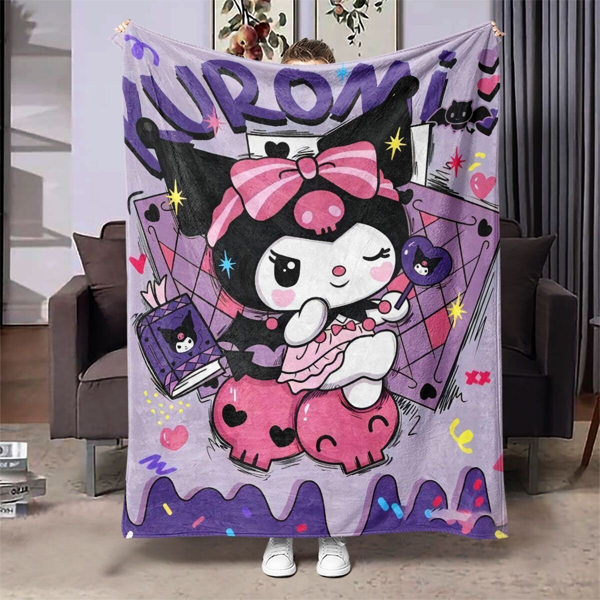 Kt кот мультяшное милое фланелевое одеяло для дома, спальни, дивана, маленькое плед, обеденное одеяло