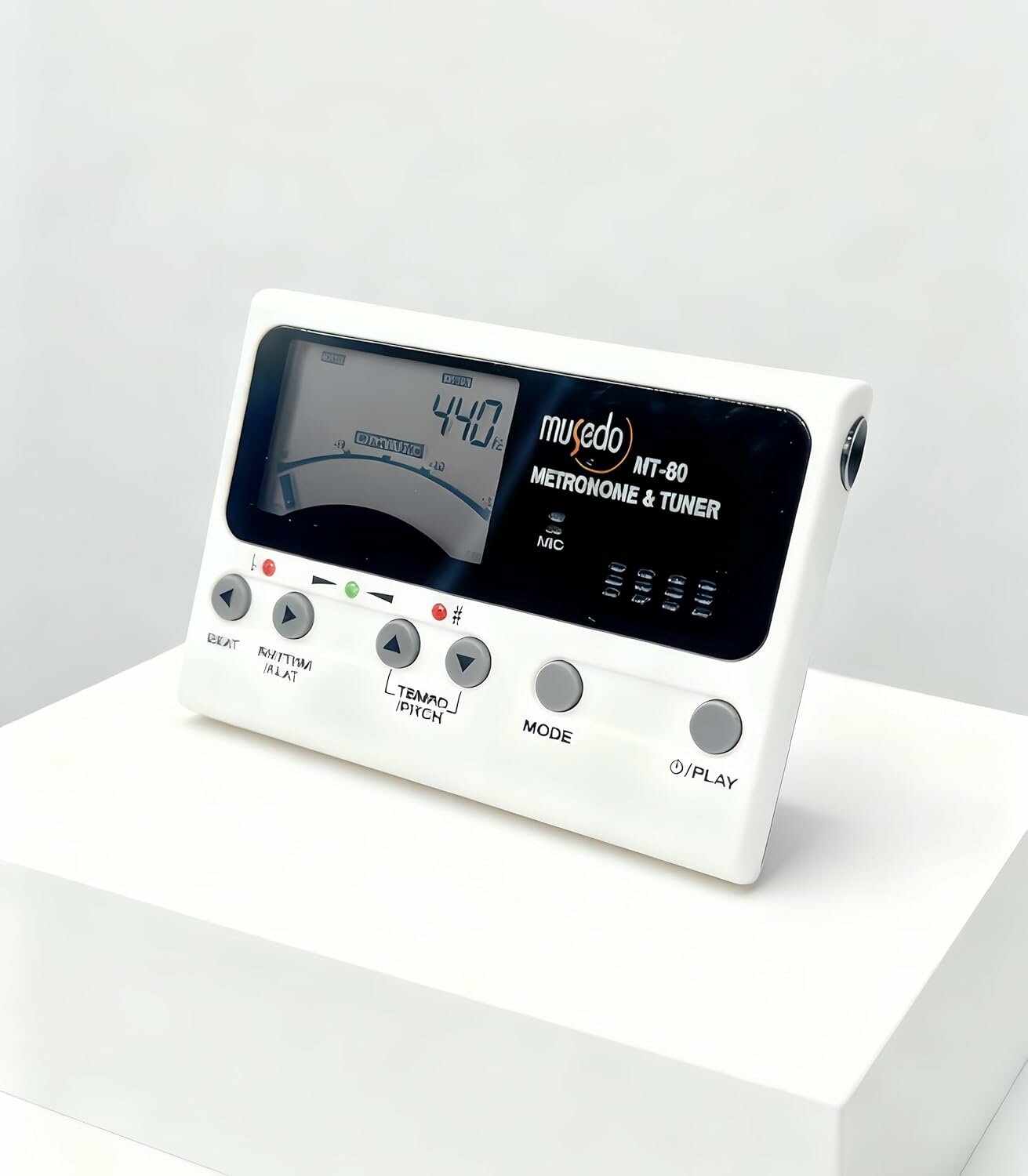 3 в 1 цифровой метроном, тюнер и генератор звуков для гитары, баса, скрипки и укулеле. Точность 0,1 Гц, 5 режимов, перезаряжаемый, 30