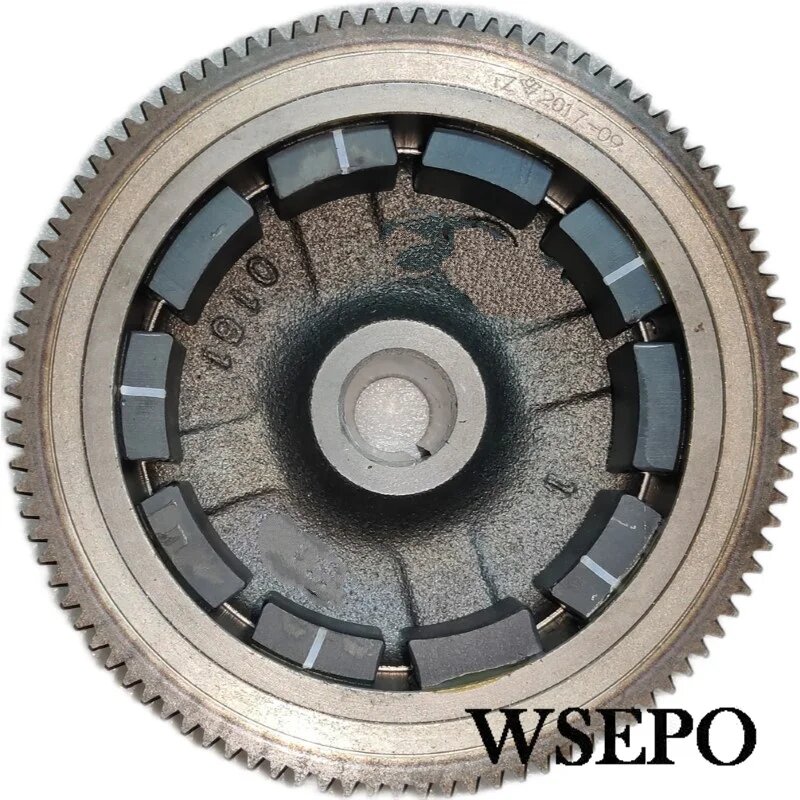 10-полюсный (магнитный) Электрический пусковой маховик с шестерней подходит для 182F 188F 190F GX340 GX390 GX420 газового двигателя, используемого для зарядки или освещения