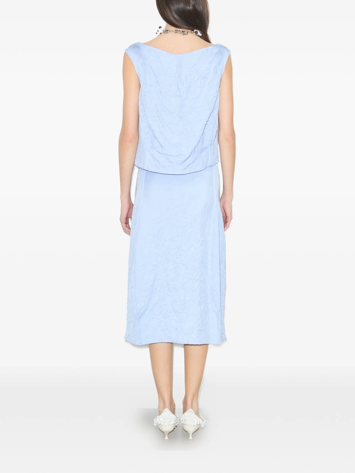 Топ Tory Burch Crinkled viscose top, размер 2 — фото 1