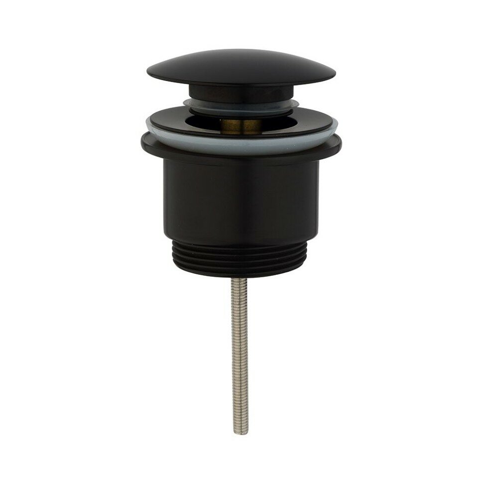 Донный клапан GID-ceramic G-58BL, черный, глянцевый, для раковин, высота 3,5 см