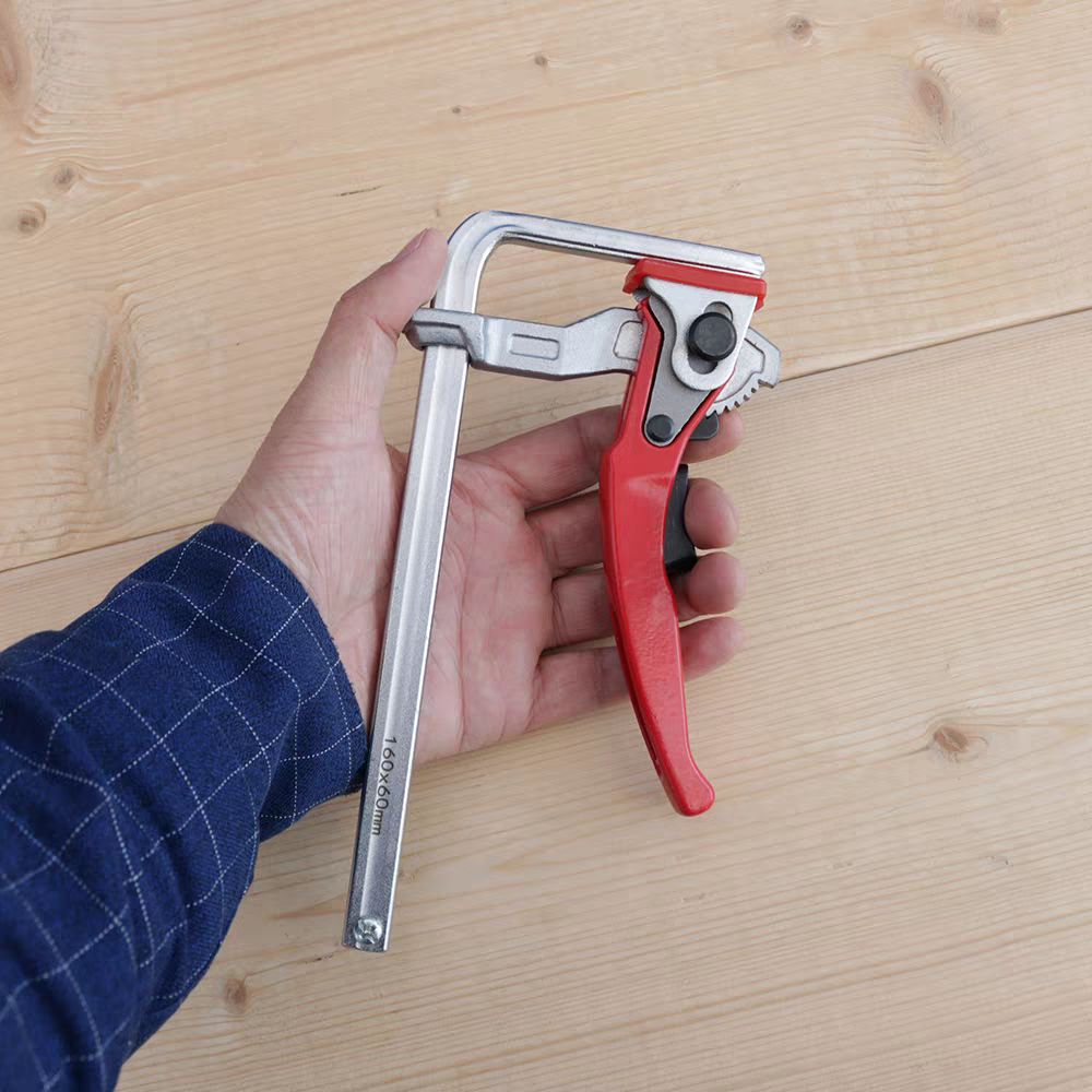 Направляющий зажим, Струбцина F-тип для установки в Т-паз,160*60*210 мм