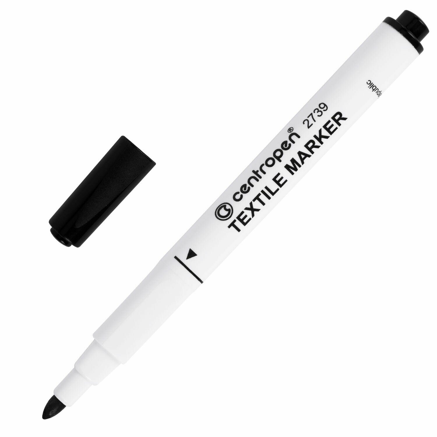 Маркер для ткани черный CENTROPEN "Textile Marker", круглый наконечник, 1,8 мм, 2739, 5 2739 9212 (10 шт)