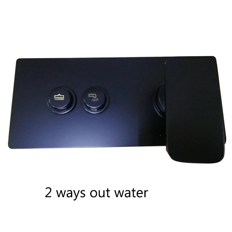 Микшер для ванны с функцией душа Becola с двумя или тремя функциями, внешний клапан, термостатический смеситель для ванной комнаты BR-9916-2 Way черного цвета