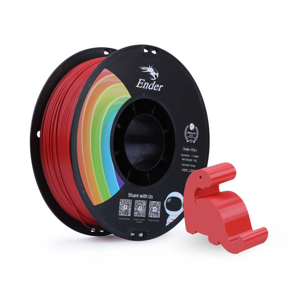 Филамент Creality Ender PLA+, Красный, 1,75 мм, 1 кг, для 3D-принтера, точность ±0,02 мм