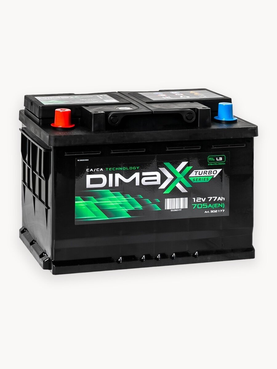 Автомобильный аккумулятор на газель, 77ач, прямая полярность