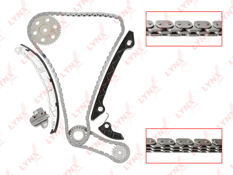 Комплект цепи ГРМ LYNXauto TK-0091. Для: FORD форд Kuga(Куга) II 2.5 14> / Mondeo(Мондео) IV 2.3 07> / Galaxy(Гэлакси)/S-max(Смакс) 2.3 07-15