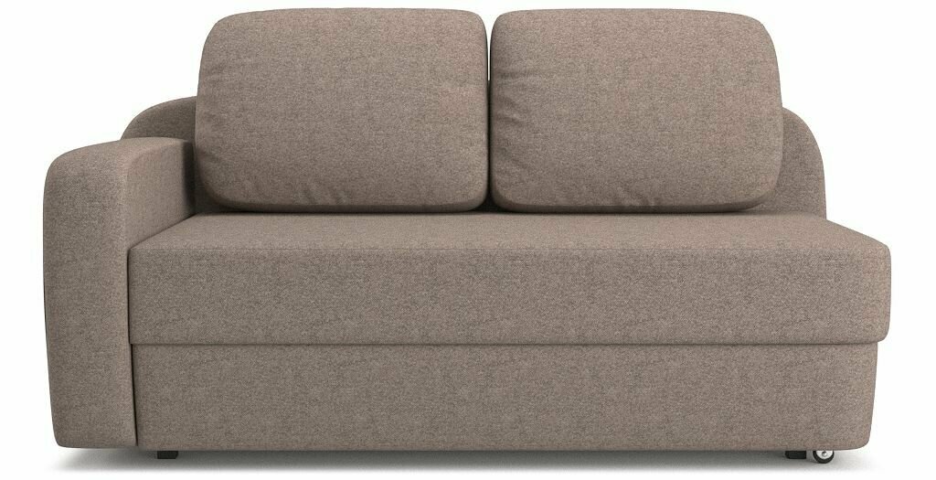 Кушетка, раскладная, PUSHE Альта, левый угол, бежевый Uno Latte