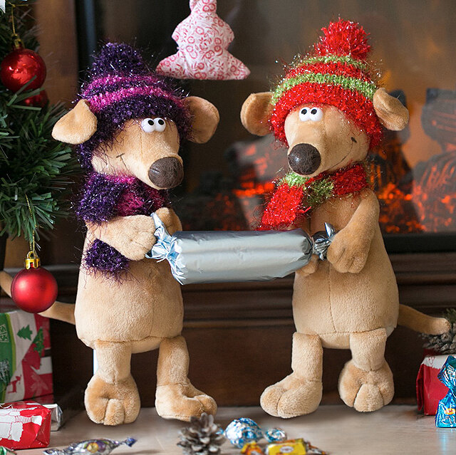 Мягкая игрушка Собака Чуча в фиолетовой шапке 30 см, Orange Toys, 7647/30-2