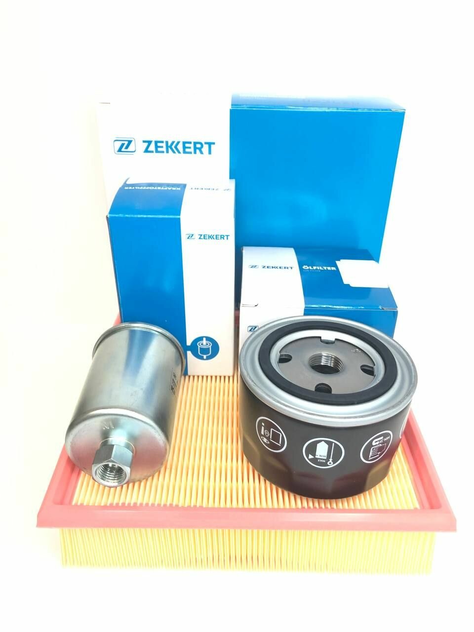 Фильтр воздушный + масляный + топливный Лада Гранта Калина (Lada Kalina Granta) Комплект ZEKKERT