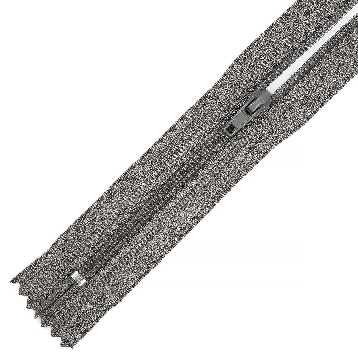 Молния MaxZipper брючная №4 замок автомат, 20см н/р цв. S860 серый уп.100шт