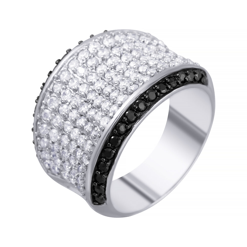 Кольцо ELEMENT47, серебро, 925 проба, фианит