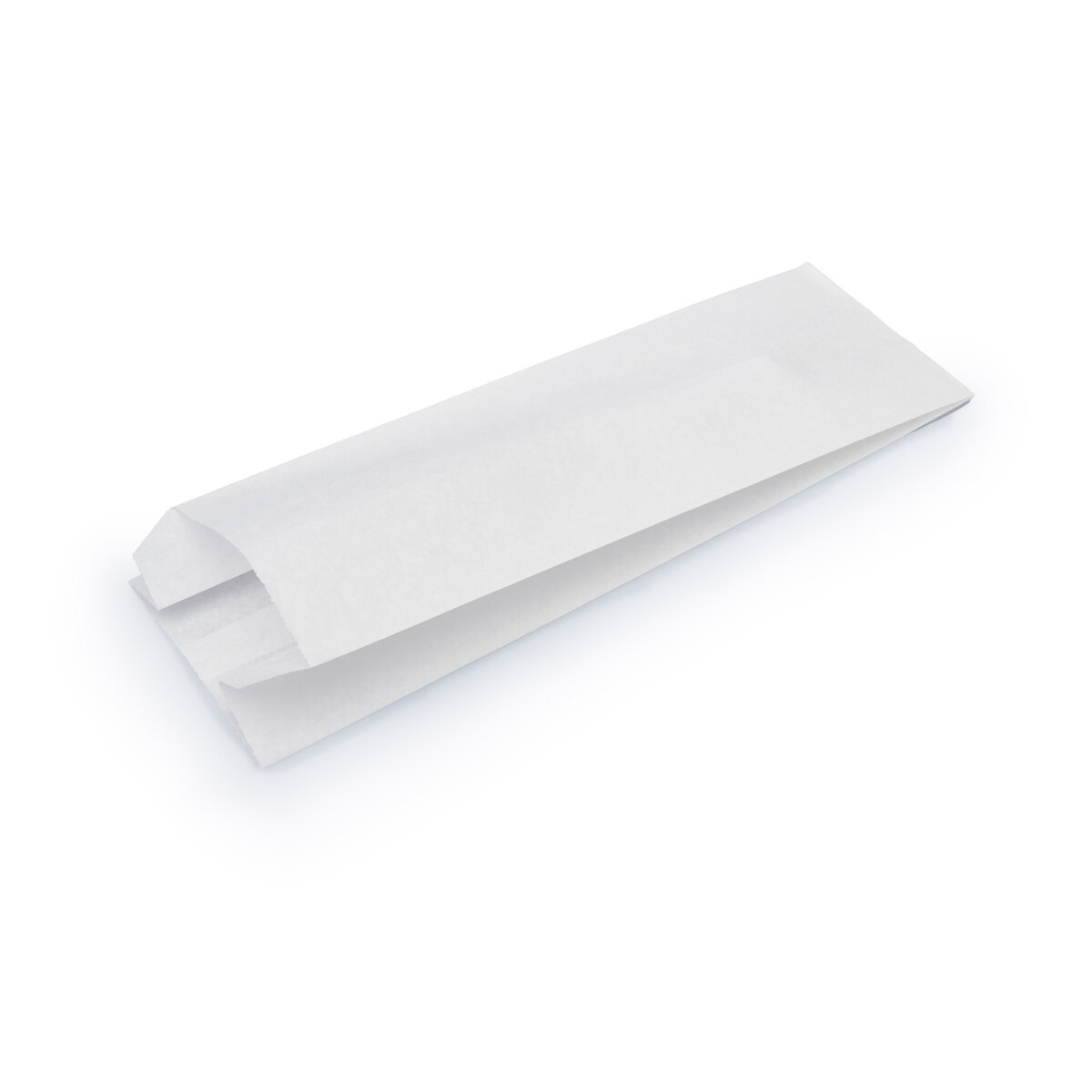 Пакет бумажный для багета без окна 110х50х610мм белый ОДП-40г плоское дно уп/100шт