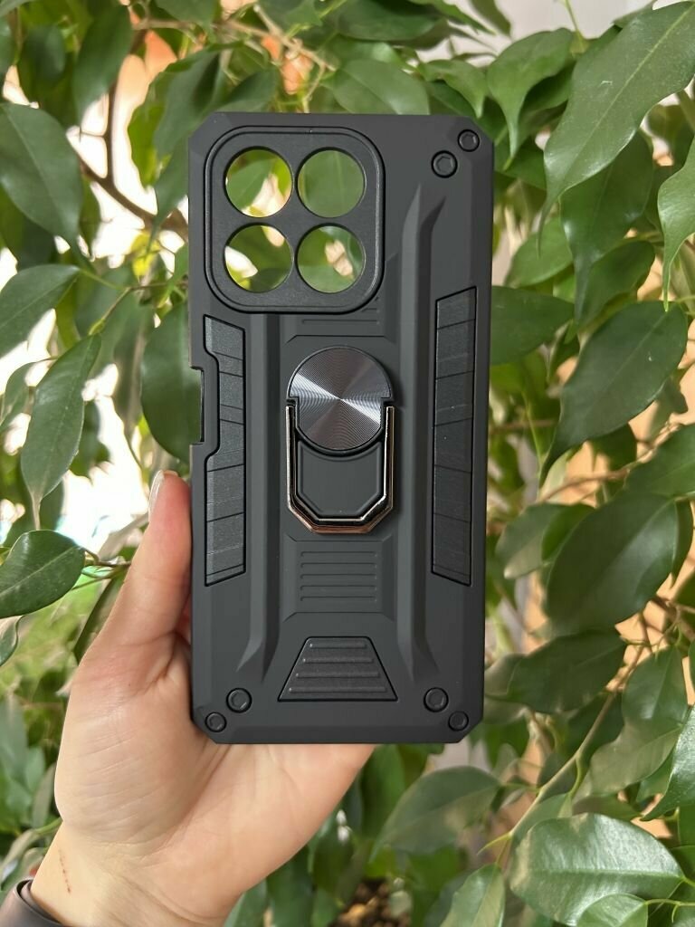 Чехол противоударный для Honor X8A / Хонор Х8А military (Черный)