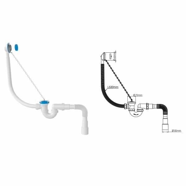 Сифон для ванны V152-0