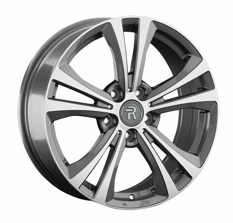 Колесный диск Replay HND318 18x7.5" PCD5x114,3 ET52,5 D67,1 темно-серый глянцевый с полированными лучами
