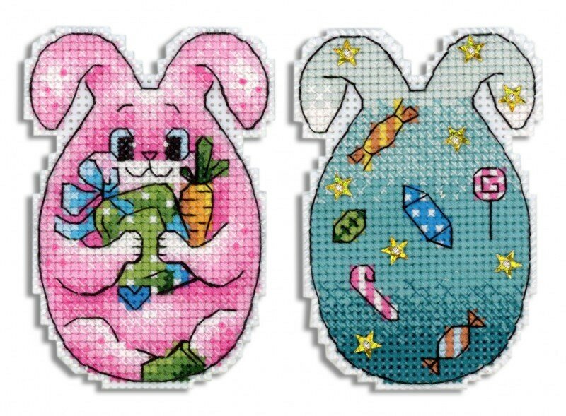 Набор для вышивания Жар-Птица #Р-862 Морковный сюрприз, Счетный крест, 6 x 8 см