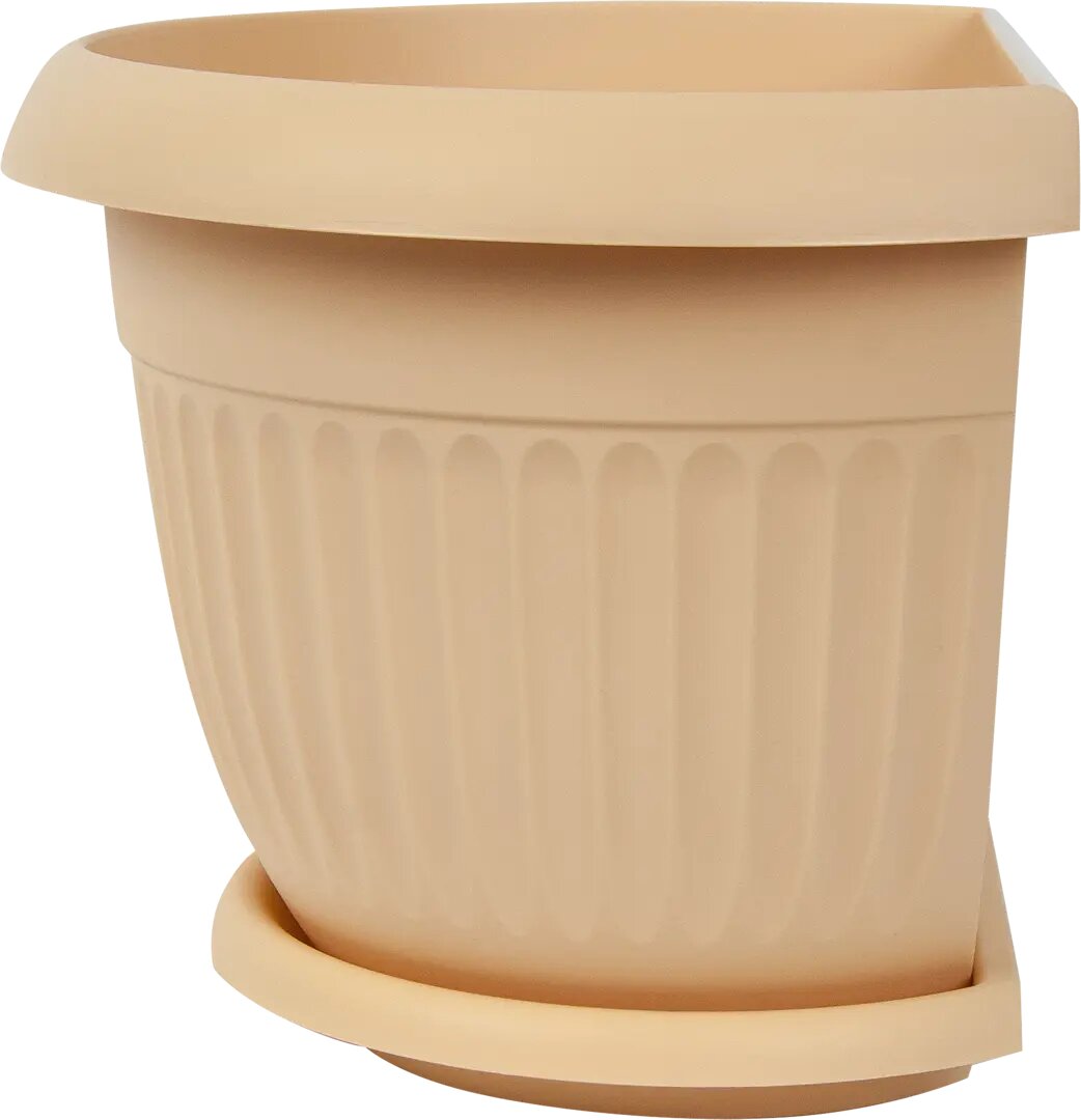 Кашпо Idea Ливия 26 h19 см v2.8 л пластик бежевый