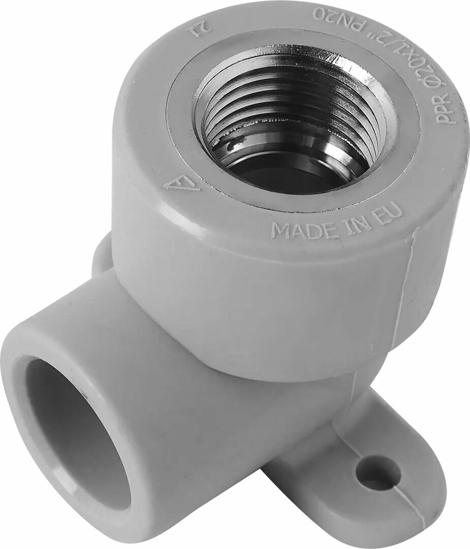 Угол 90° комбинированный FV-Plast 1/2"х20 мм ВР полипропилен 219020