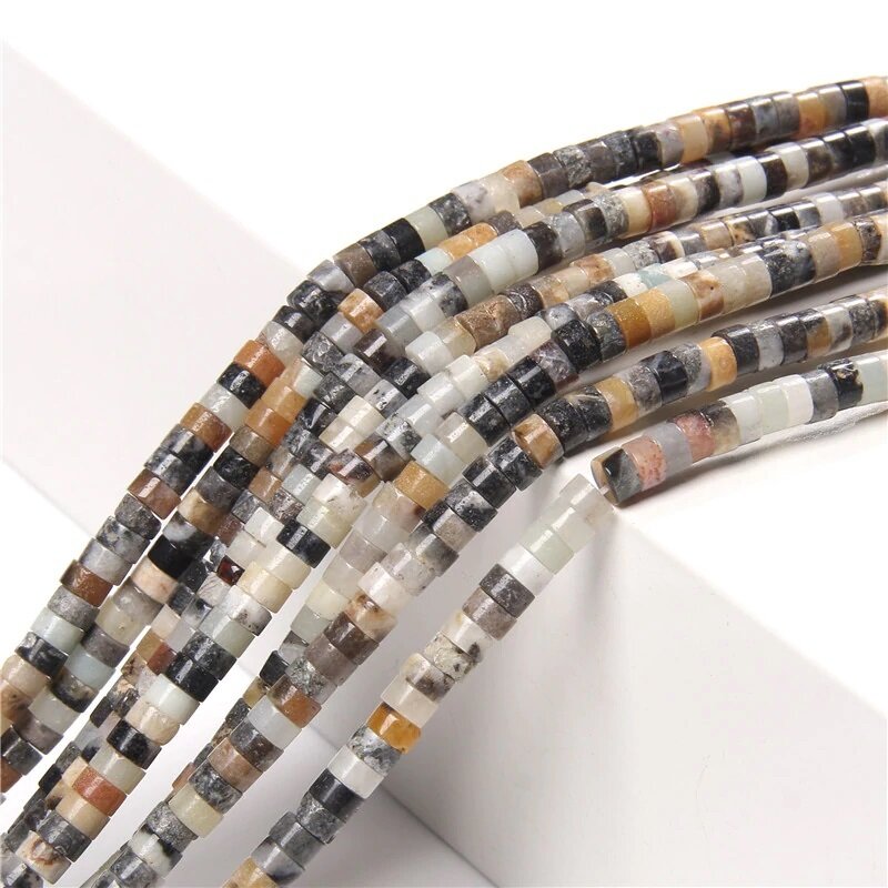 Агат серый, рондели 4х2 мм, около 150 шт