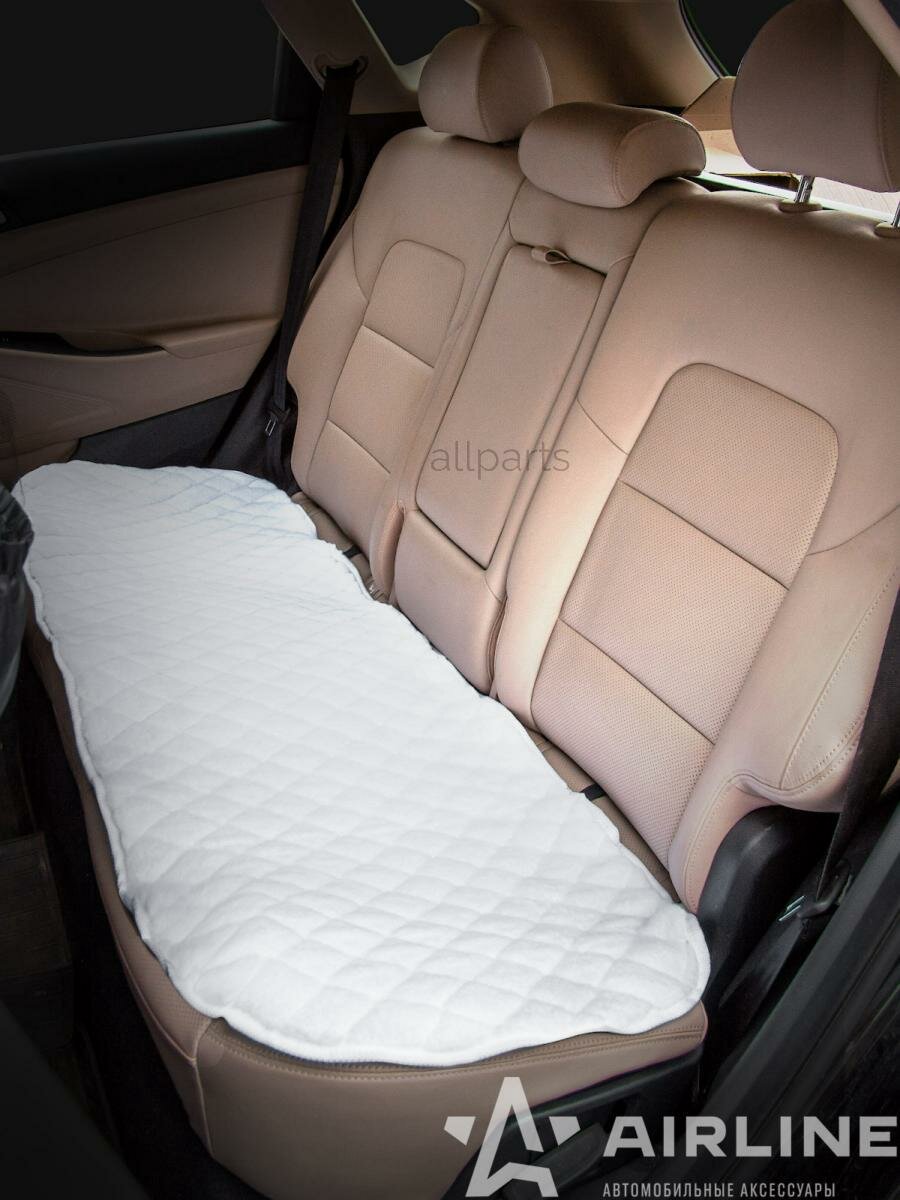 AIRLINE AFCA05 Накидка из искусственного меха, белая с коротким ворсом, на заднее сидение, 1 шт.