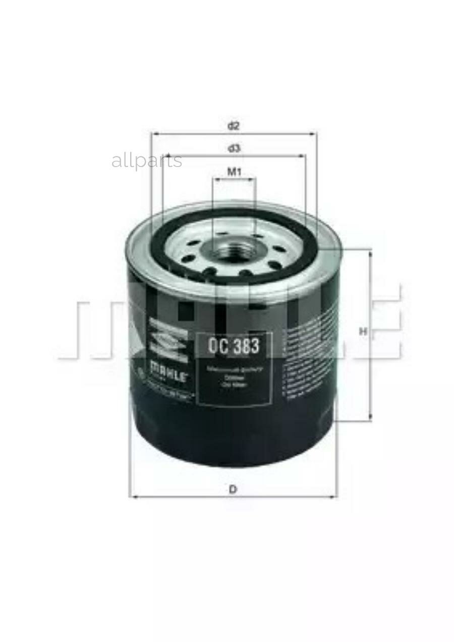 MAHLE OC383 Фильтр масляный