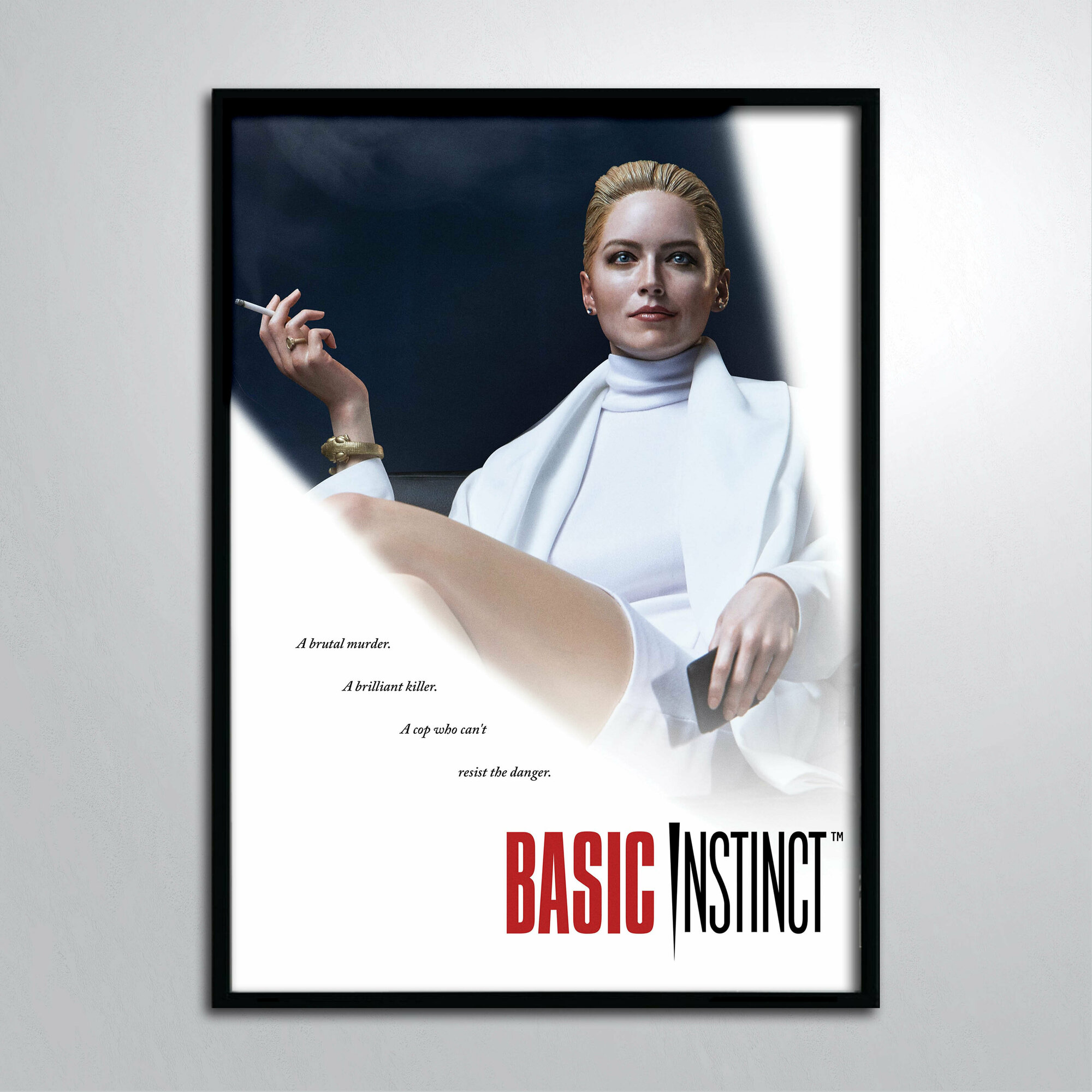 Постер без рамы/Основной инстинкт Майкл Дуглас Шэрон Стоун Рисунок Basic Instinct
