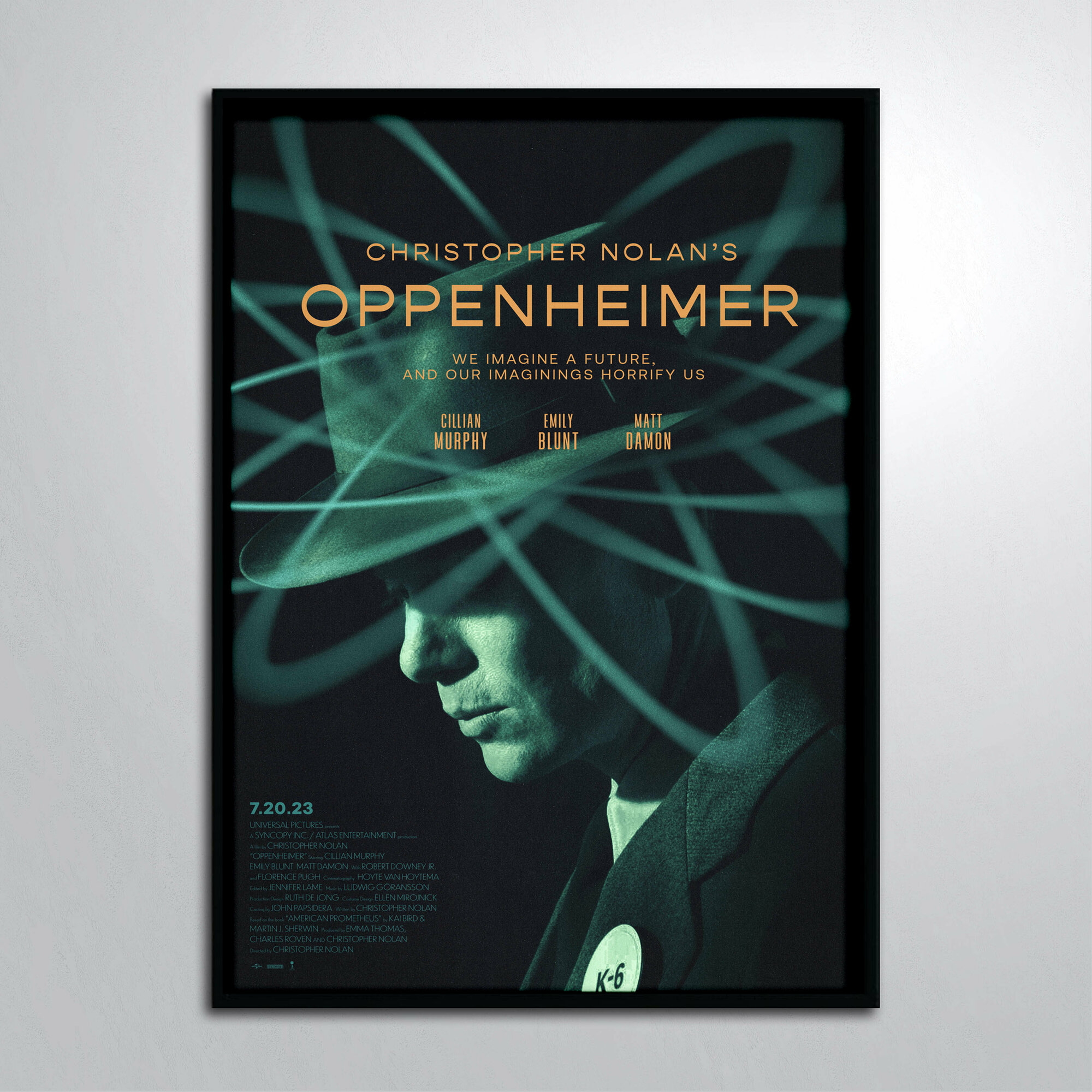 Постер без рамы/Оппенгеймер Кристофер Нолан Киллиан Мерфи Атомы Oppenheimer