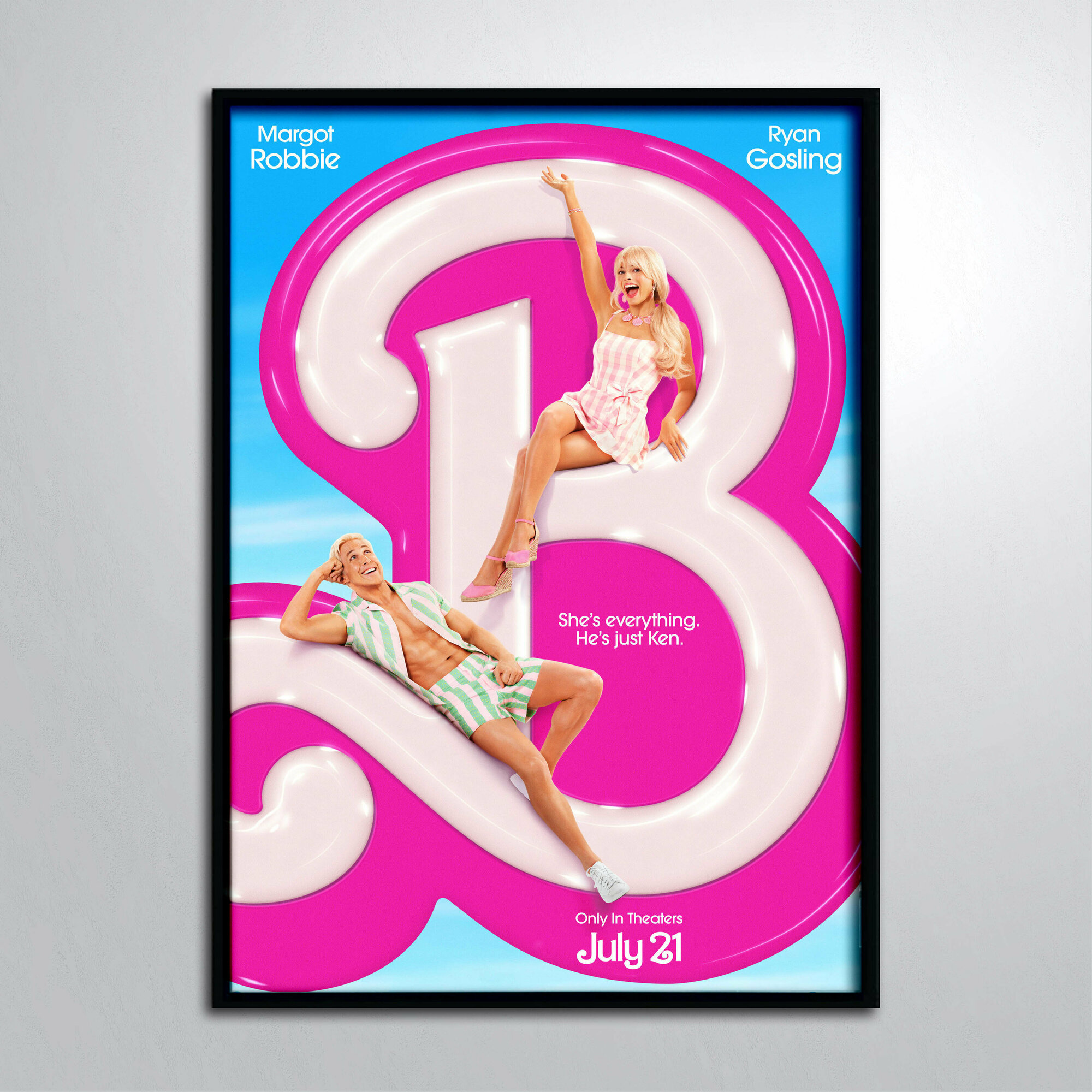 Постер в раме/Барби Марго Робби Райан Гослинг Кукла Буква Barbie