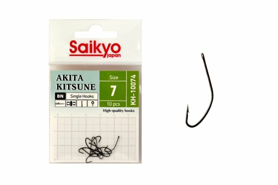 Крючки Saikyo KH-10074 BN AKITA KITSUNE №7 ( 1 упк. по 10 шт.)