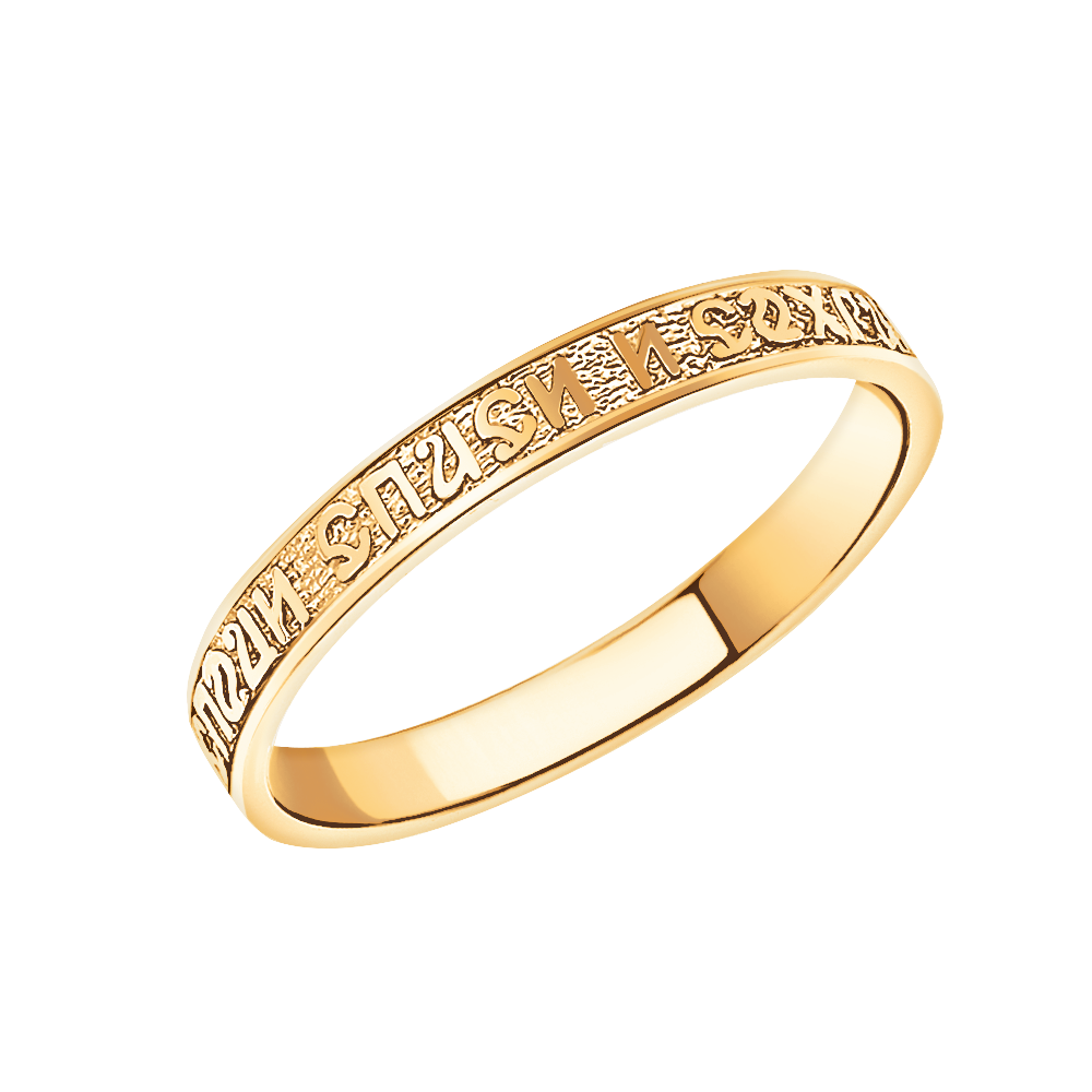 Кольцо тонкое, красное золото, 585 проба