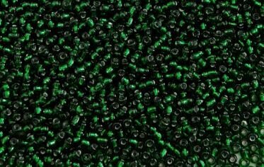 Бисер "ASMAR" размер №12, вес: 50 г, изумрудный, внутреннее серебрение