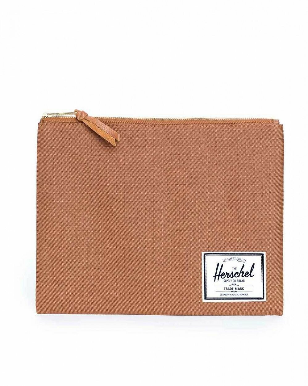 Сумка клатч Herschel, фактура тиснение, коричневый — фото 1
