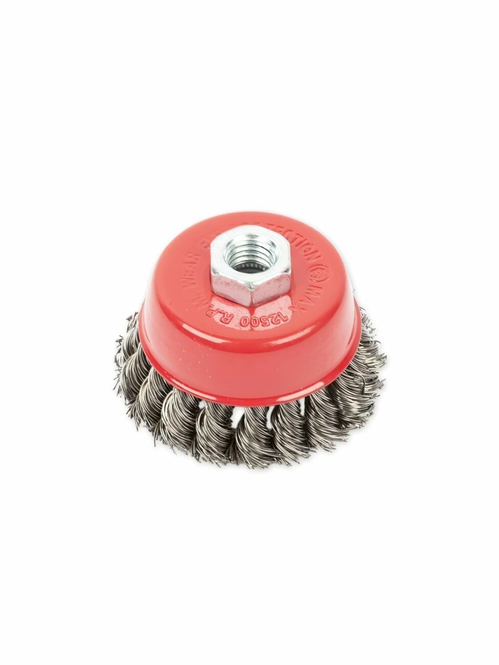 Корщетка для болгарки, щетка для УШМ чашка 80 мм, посадка M14, стальная витая проволока