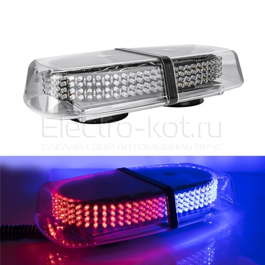 Светодиодный проблесковый маяк 256 DEEP 12-24V красно-синий