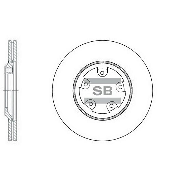 HI-Q SD1034 диск тормозной передний\ h100 2.4 / 2.5d 93 (Комплект 2 штуки)