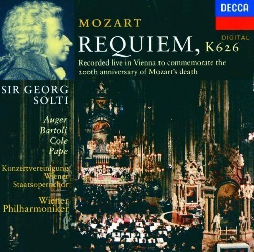 Mozart: Requiem. Auger, Bartoli, Cole, Pape, Wiener Philharmoniker, Georg Solti. 1 CD