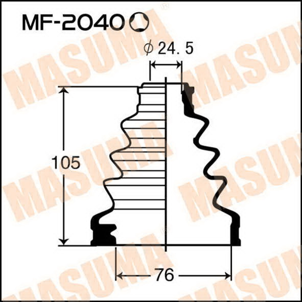 MASUMA MF-2040 (0038963 / 0038964 / 0038969) пыльник шруса внутреннего\ Mazda (Мазда) mx-6 2.0 / 2.5 95, Nissan (Ниссан)